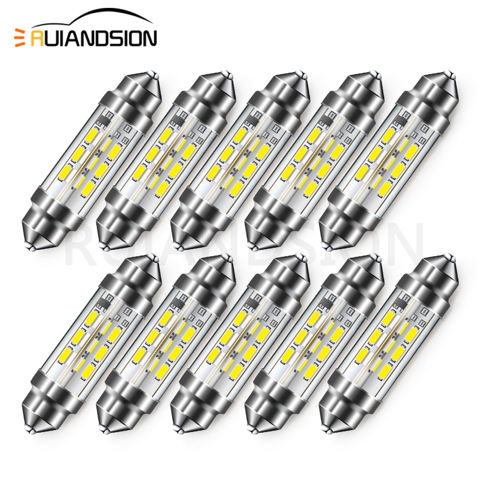 Ruiandsion 39mm White LED Lights Car Festoon Interior Dome Ceiling Lamp ...