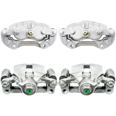 AutoShack Front and Rear Brake Calipers Set of 4 Assembly with Bracket ...
