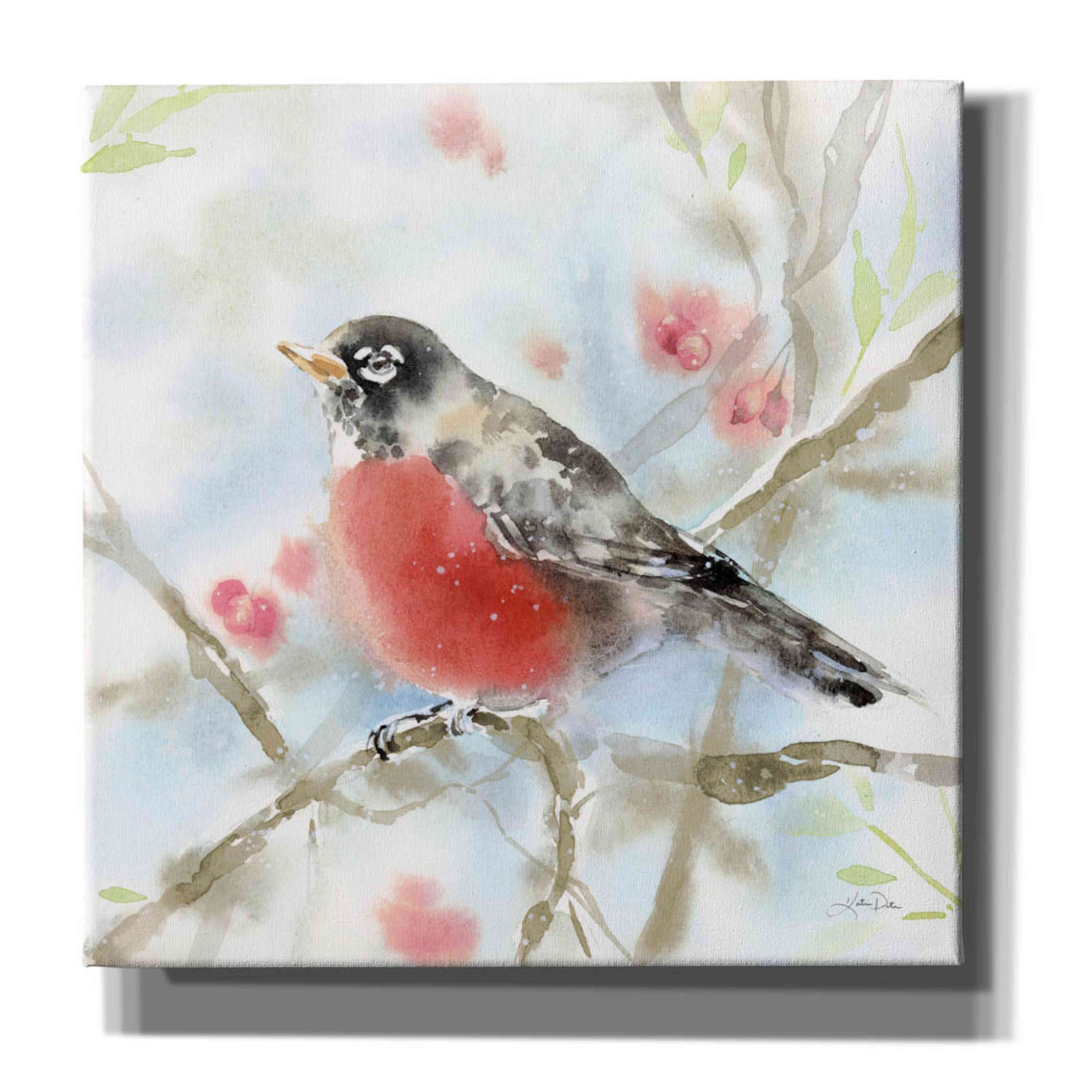 Epic Graffiti 'Spring Robin' by Katrina Pete, Giclee Canvas Wall Art ...