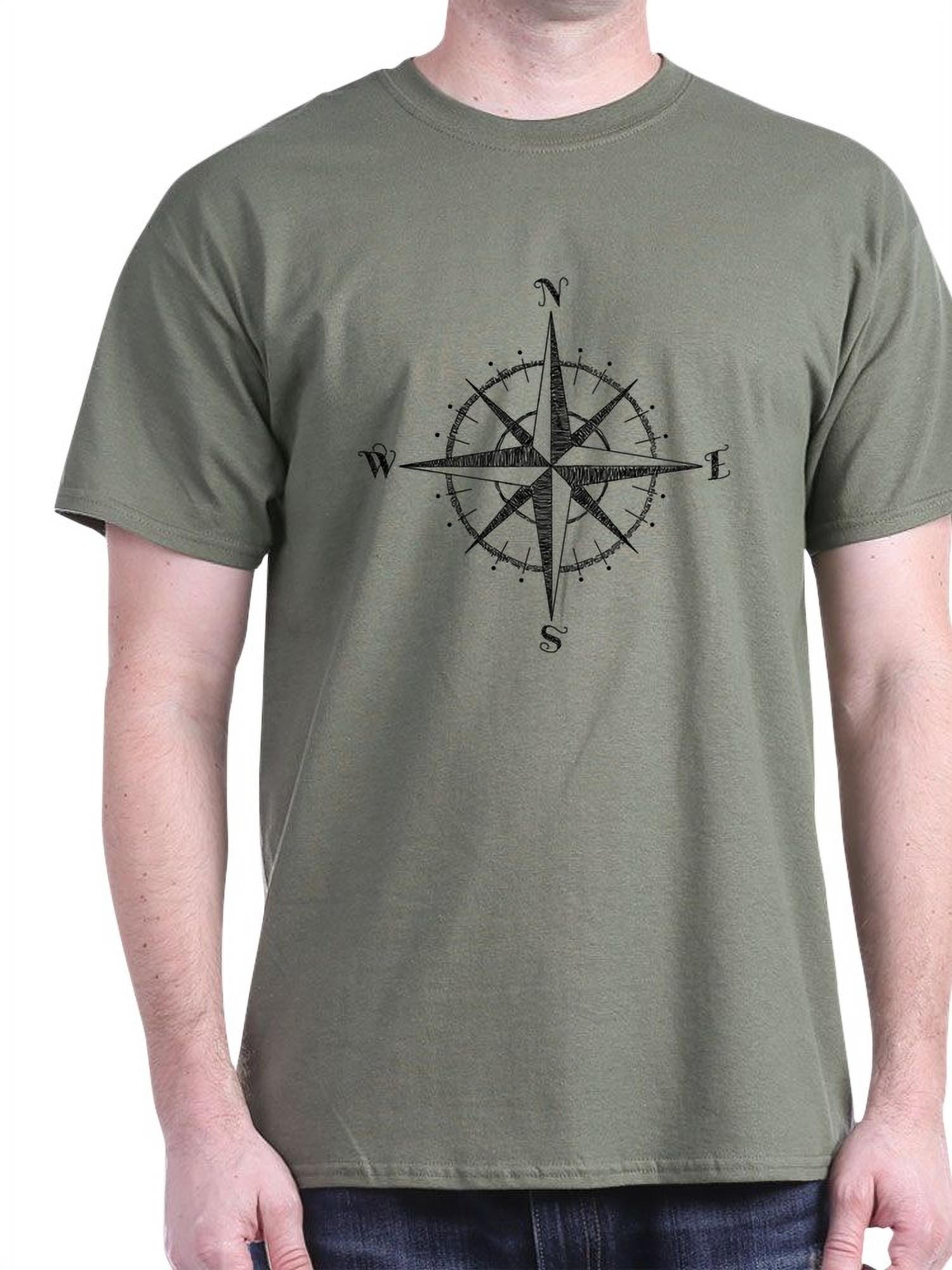 CafePress - Compass Rose T Shirt - 100% Cotton T-Shirt - Walmart.com