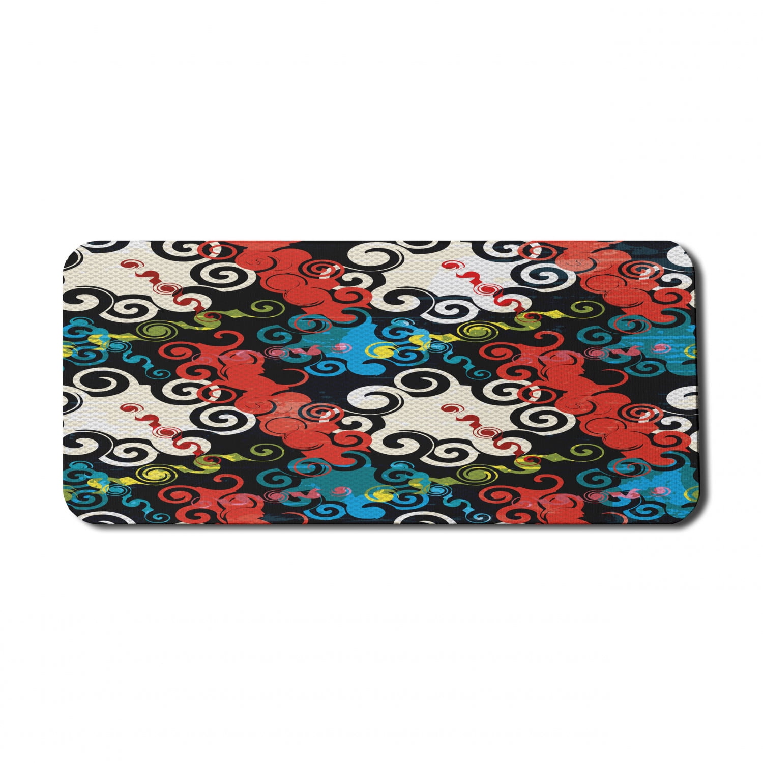 Psychedelic Computer Mouse Pad, Dark Spiral Puzzle Forms Graffiti ...