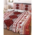 Bohemian Animals Plants Quilts Bedding Set Twin Size Abstract Red ...