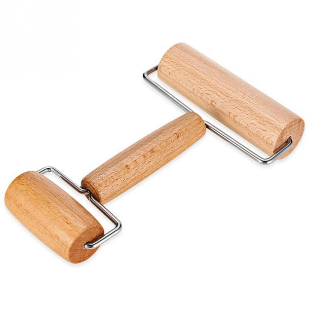 Rolling Pin Portable Wooden H-Shape Dough Roller Pastry Roller Baking ...