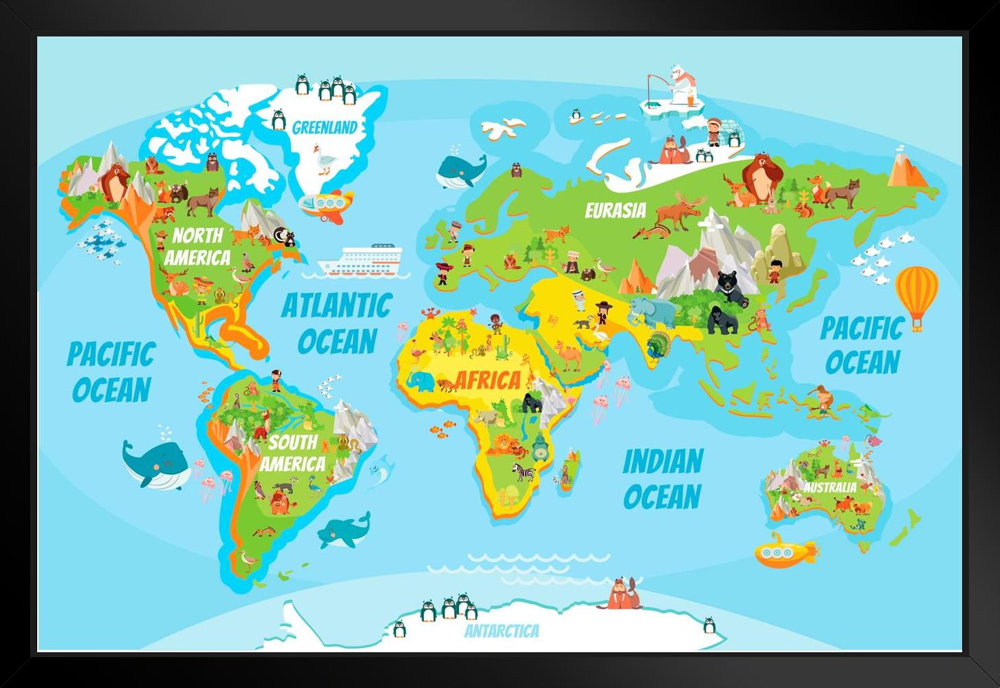Map Of The World For Kids Printable