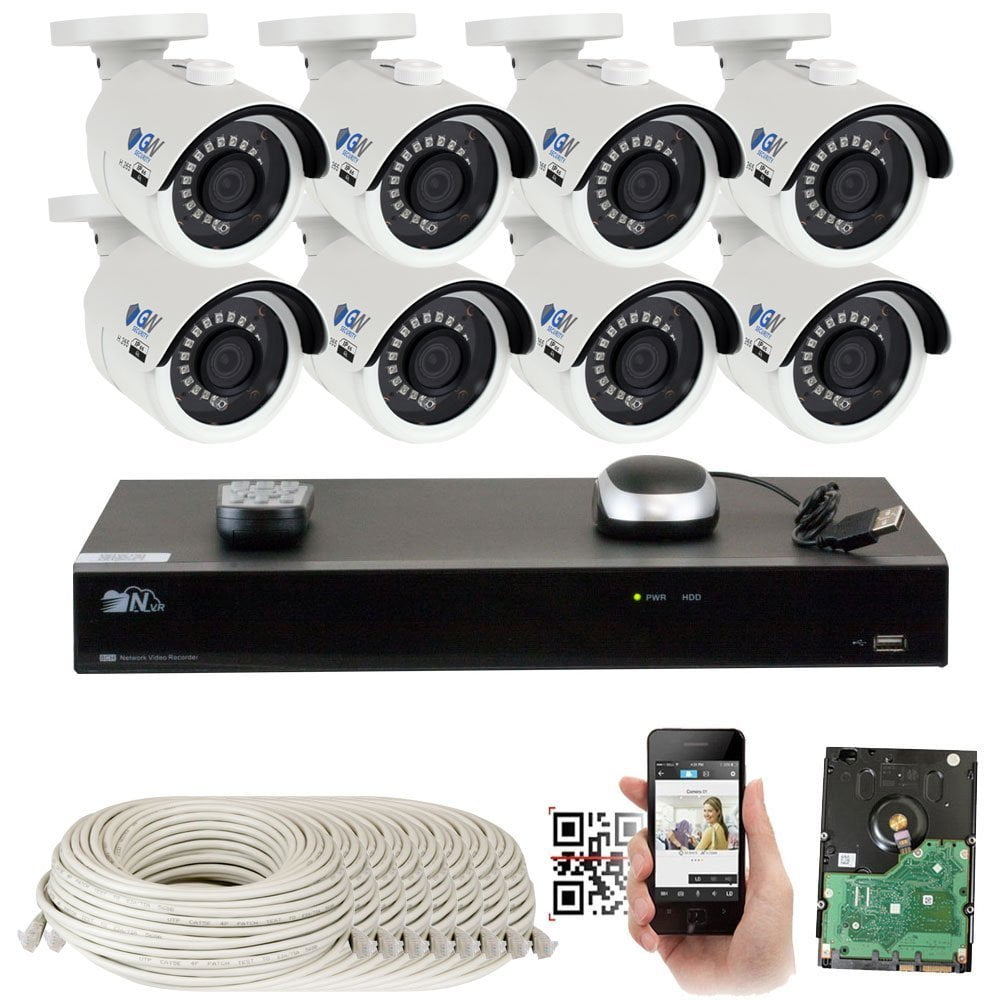 GW 8 Channel H.265 PoE NVR UltraHD 4K (3840x2160) Security Camera ...