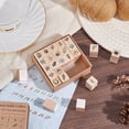 25Pcs Flower Leaf Pattern Wood Stamps for Scrapbook Journal Cuboid ...