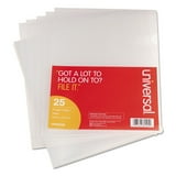 Universal Project Folders, Jacket, Poly, Letter, Clear, 25/Pack ...