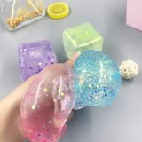 Warkul Squeeze Fidget Toy Soft TPR Quick Recovery Sequins Square Cube ...