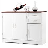 Gymax Buffet Storage Cabinet Console Table Kitchen Sideboardd Home ...