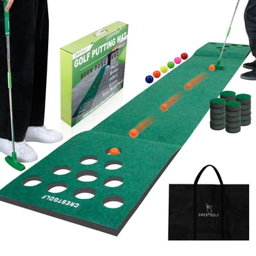 Crestgolf Backyard Putting Game Set, Indoor&Outdoor Golf Mat, Complete ...