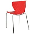 Flash Furniture Lowell Contemporary Design Red Plastic Stack Chair ...