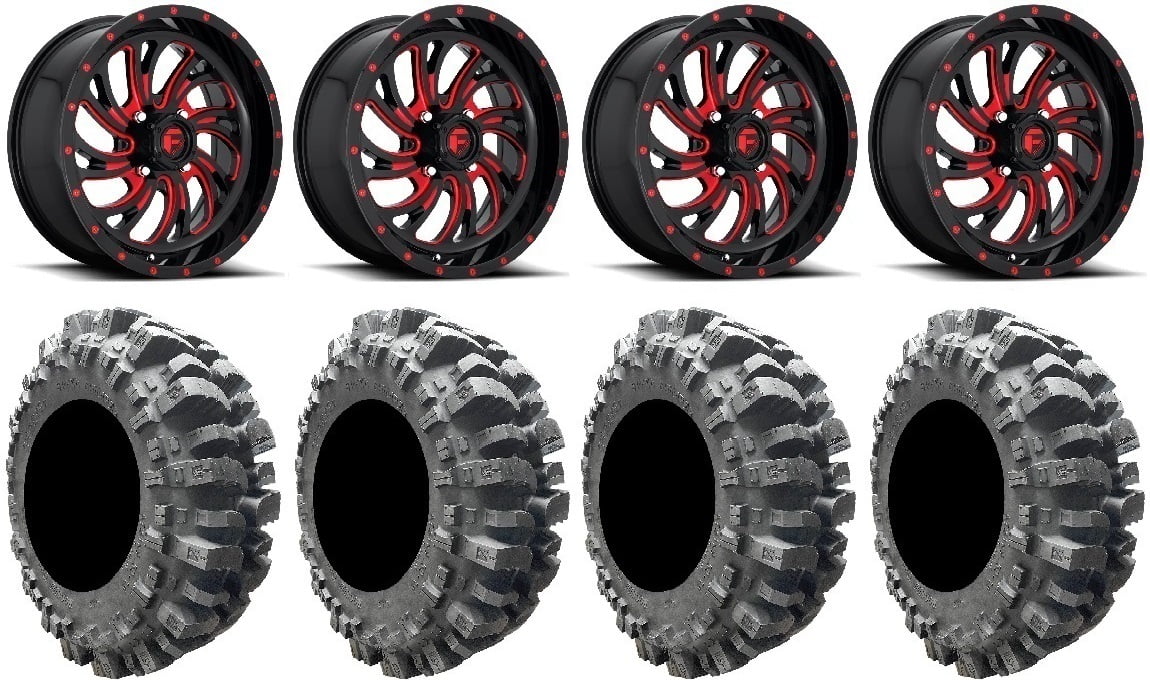 Fuel Kompressor Red 20" Wheels 35" Bogger Tires Sportsman RZR Ranger ...