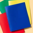 2 Pocket Plastic Folder with Prongs Blue School Supplies, Polypropylene ...