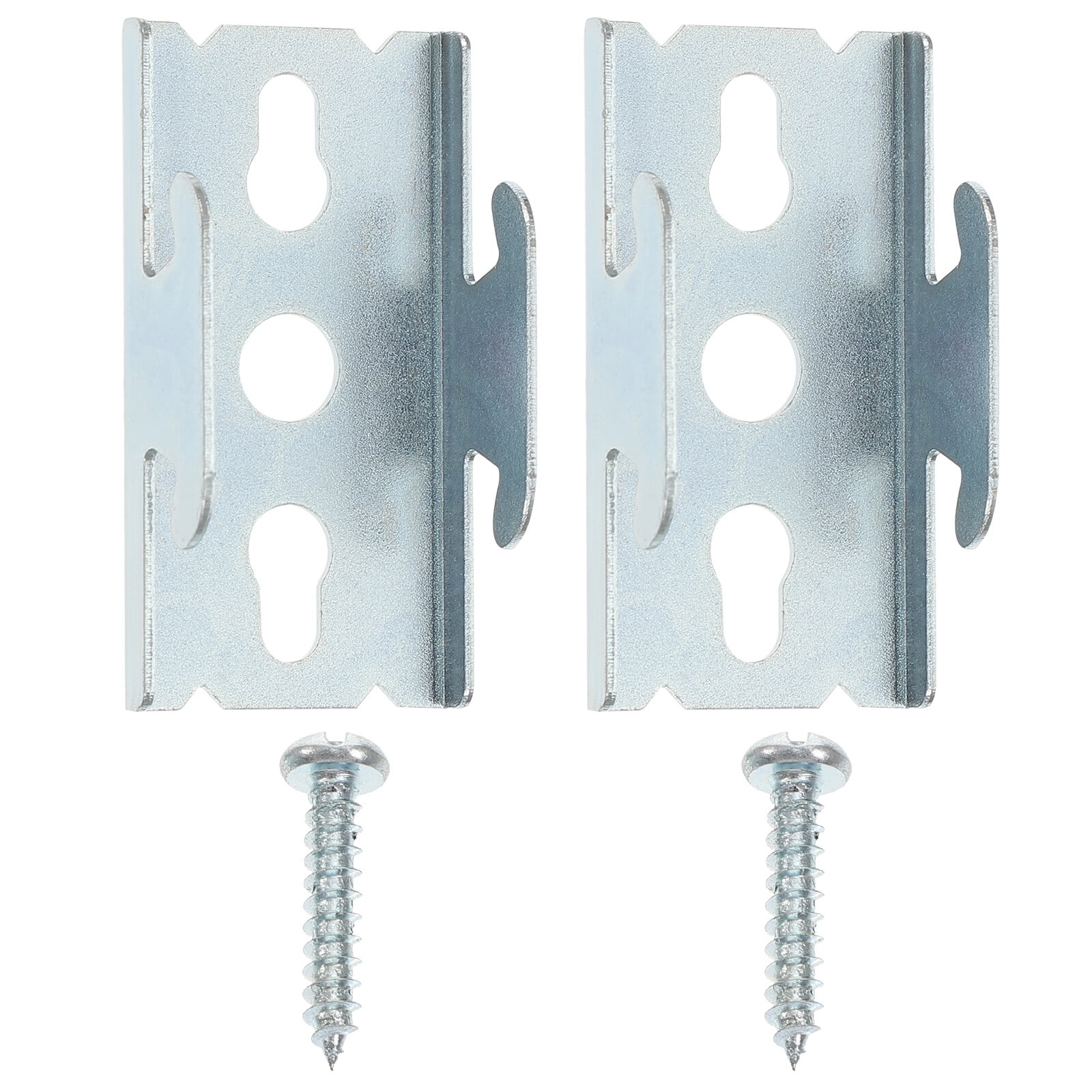 2 Sets Curtain Rod Bracket Iron Double Curtain Rod Mounting Bracket ...