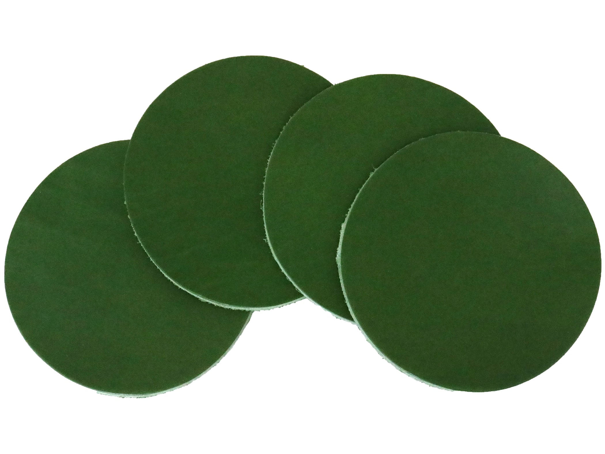 Green Vegetable Tanned Leather Coaster Shapes (Round), 4"x4" - Walmart.com