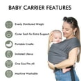 GLLQUEN BABY Cotton Baby Wrap Carrier, Adjustable Sling for Newborns ...