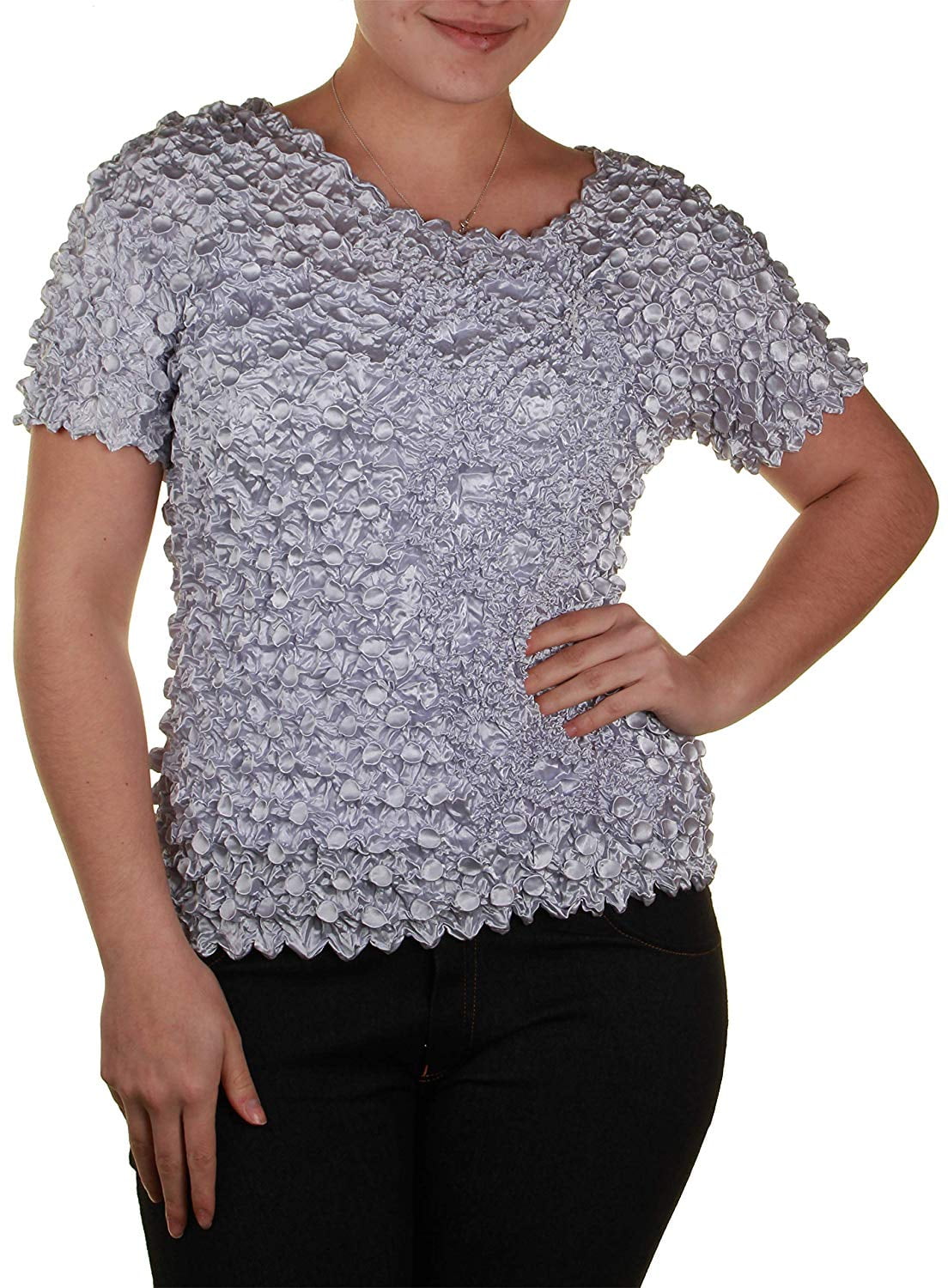 Gilbins Strechable Popcorn Textured Sleeveless Design Tank Top One Size ...