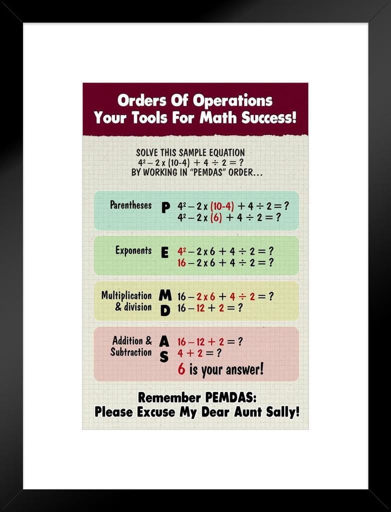 Orders of Operations Math Mathematics Success PEMDAS Algebra ...