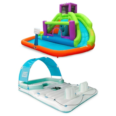 Magic Time Double Hurricane Water Slide & Comfy Floats 13' Summertime ...