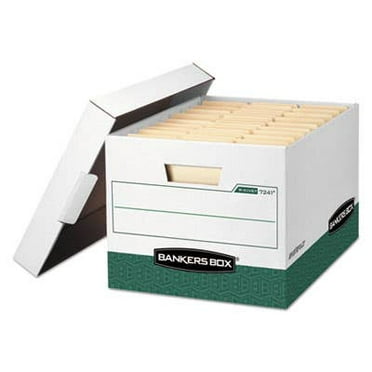Bankers Box R-KIVE Max Storage Box Letter/Legal Locking Lid Woodgrain ...