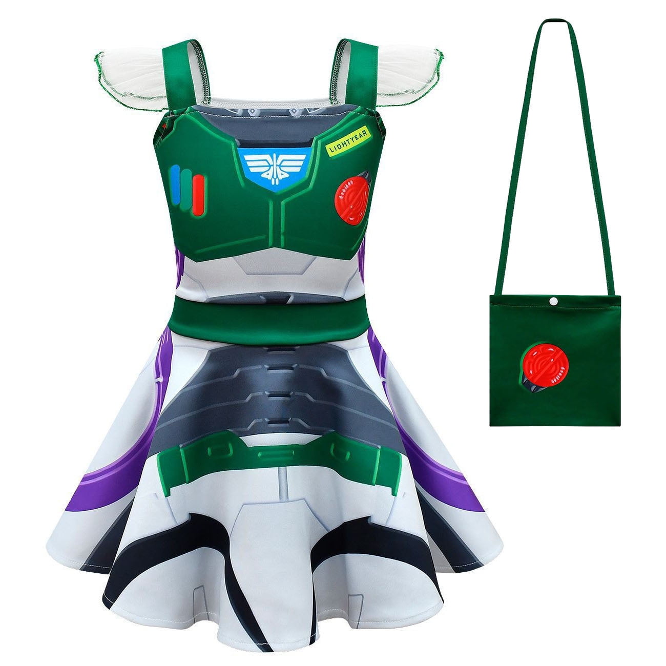 Girls Costume Buzz Lightyear Dress Girl Cartoon Cosplay Dress Summer ...