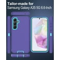 for Samsung Galaxy A35-5G Case, Port Protection, Full-Body Non-Slip Silicone Rubber Covered, 3 ...