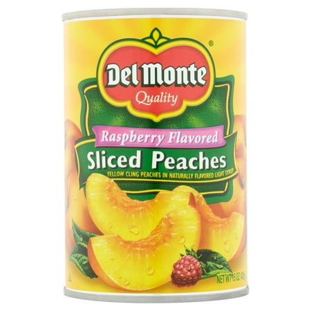Del Monte Raspberry Flavored Sliced Peaches, 15 oz - Walmart.com
