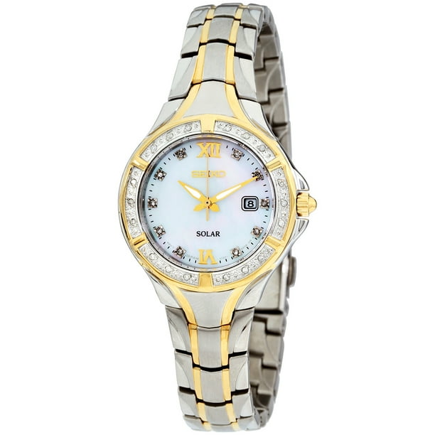 Seiko Seiko Diamonds Quartz Movement Mother Of Pearl Dial Ladies
