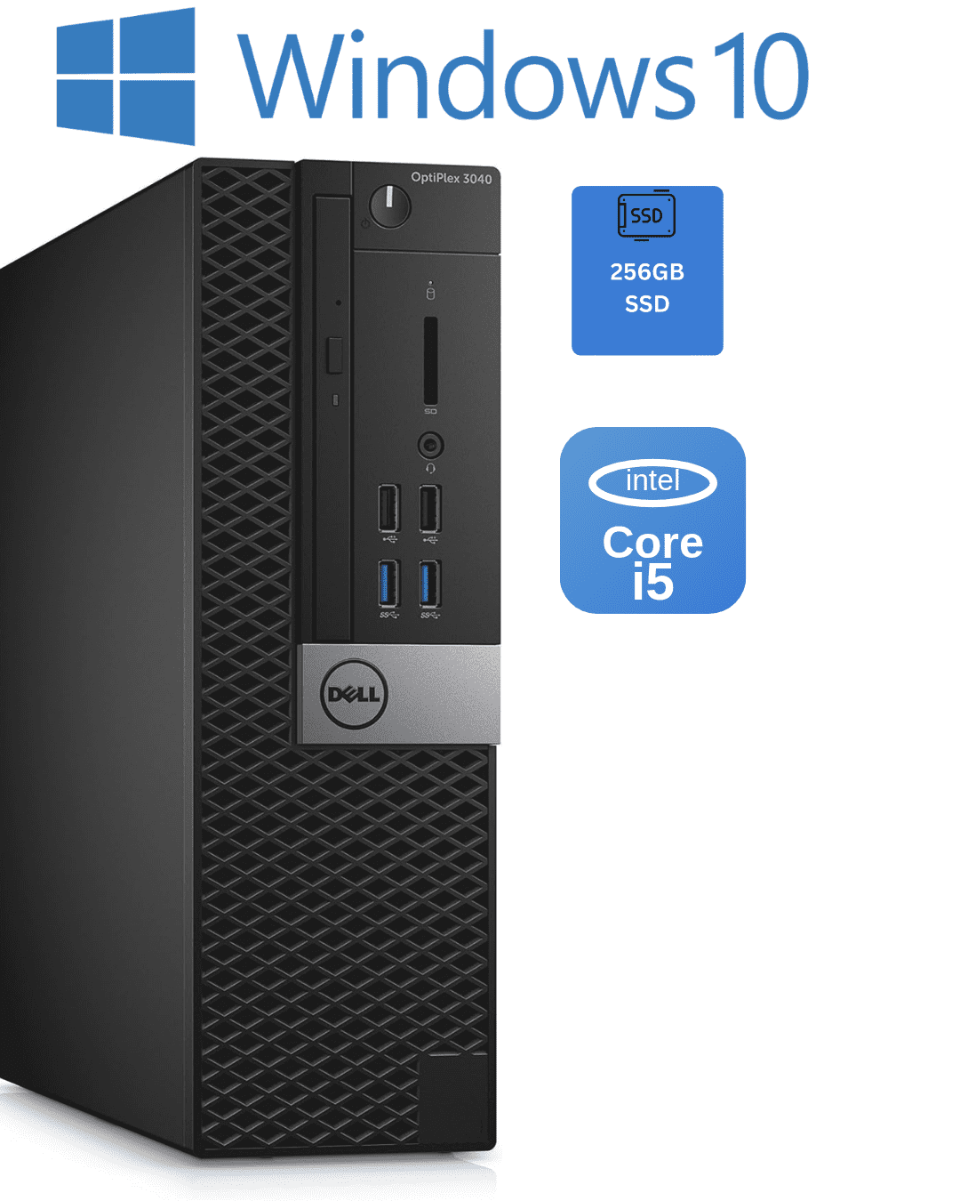 Restored Dell Optiplex 3040 SFF G4400 3.30GHz 4GB 256GB SSD Win 10 Pro ...