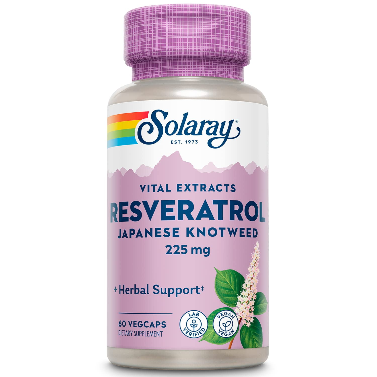 Suplemento Solaray de triple potencia, resveratrol, 225 mg, 60 cápsulas ...