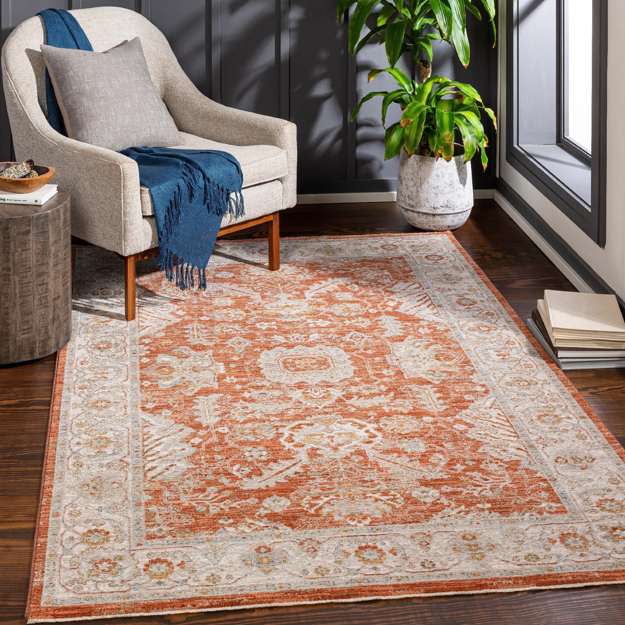 Mark&Day Area Rugs, 2x4 Schiphol Traditional Burnt Orange Area Rug (2'7 ...