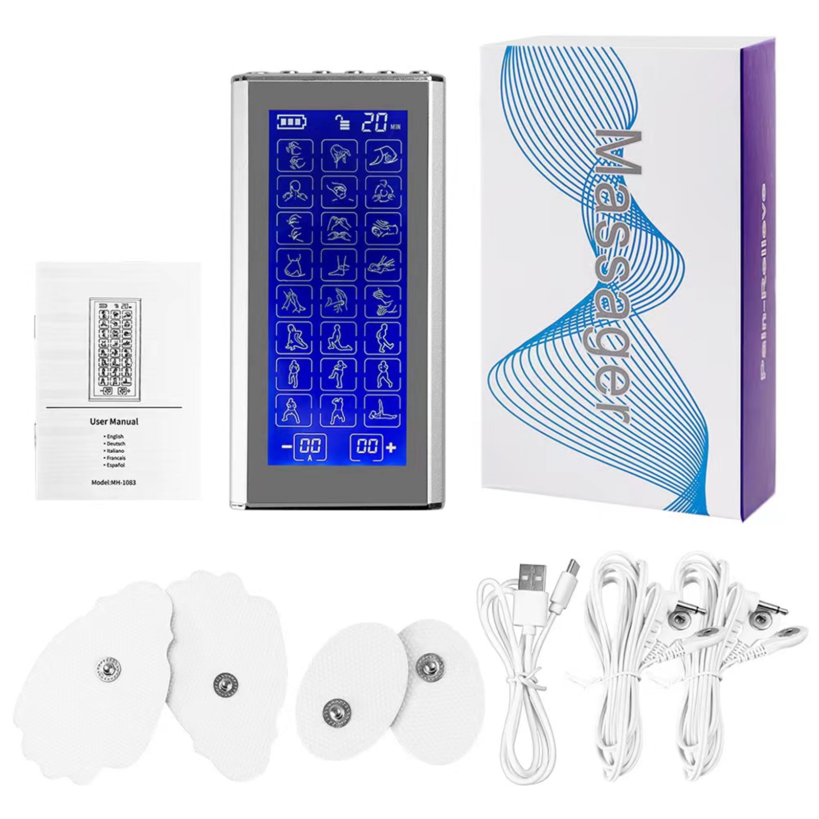 Pulse Digital Meridian Therapy Electronic Pulse Massager Machine 24 ...