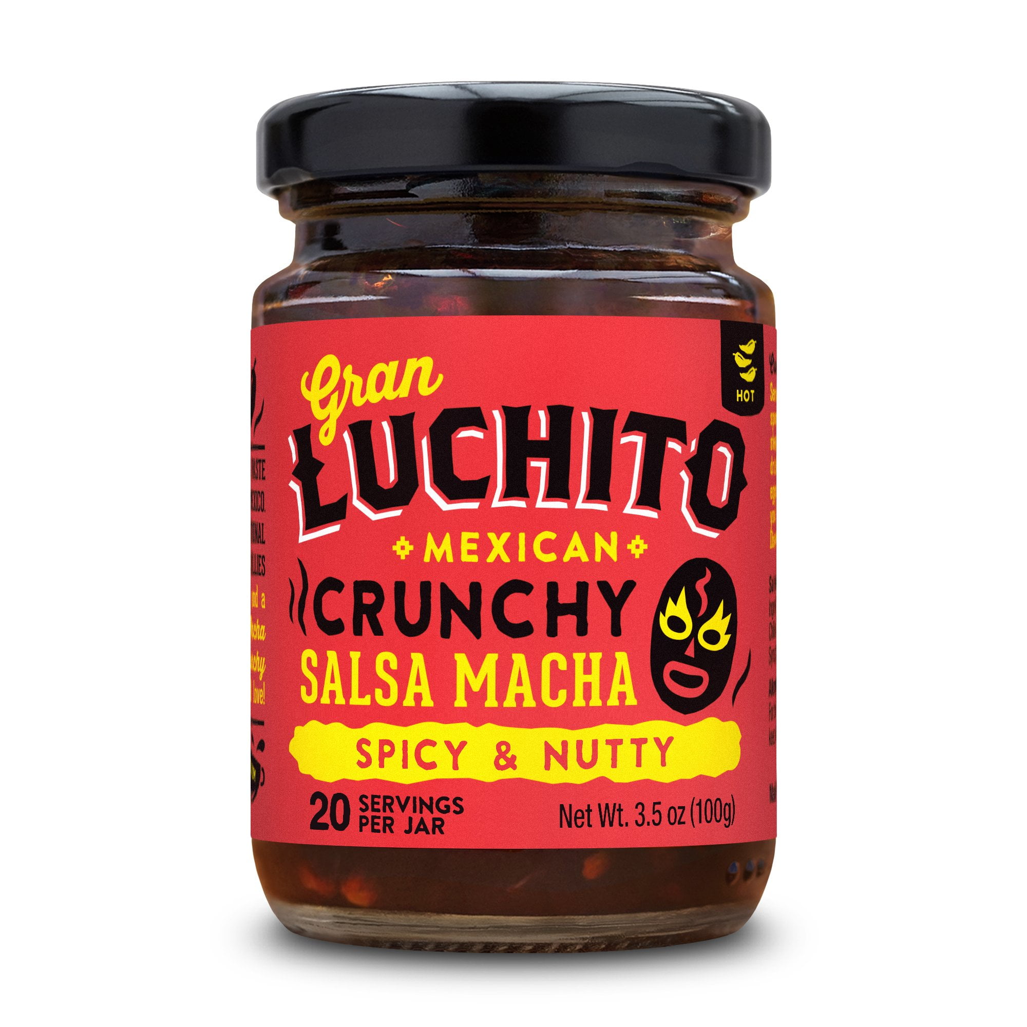Gran Luchito Mexican Salsa Macha, 3.5 oz, Jar. GMO Free. - Walmart.com