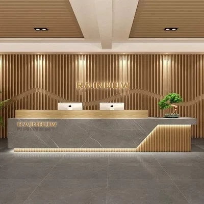Coffee Reception Desks Modern Bar Counter Shop Counter Futuristic Long ...