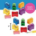 Fun Express Bulk 288 Pieces Solid Color Pencil Sharpeners with Caps ...