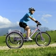 Lilypelle Adult Mountain Tricycle, 7 Speed, 3 Wheel Bike with Brake ...