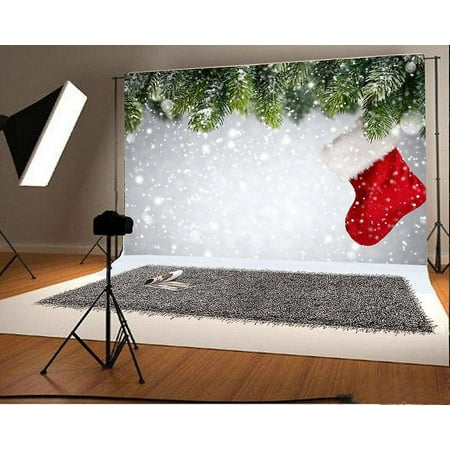 Fabric Christmas Backdrop 150x220 Cm Backdrop Sock Winter Snowflakes ...