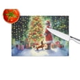 Dachshund and Santa Claus Glass Cutting Board 12 in x 15 in - Walmart.com