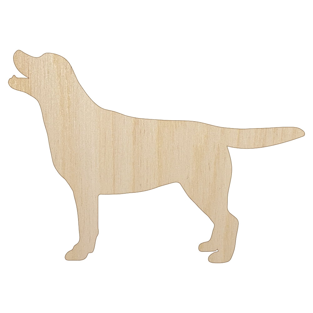 Labrador Retriever Dog Solid Wood Shape Unfinished Piece Cutout Craft ...