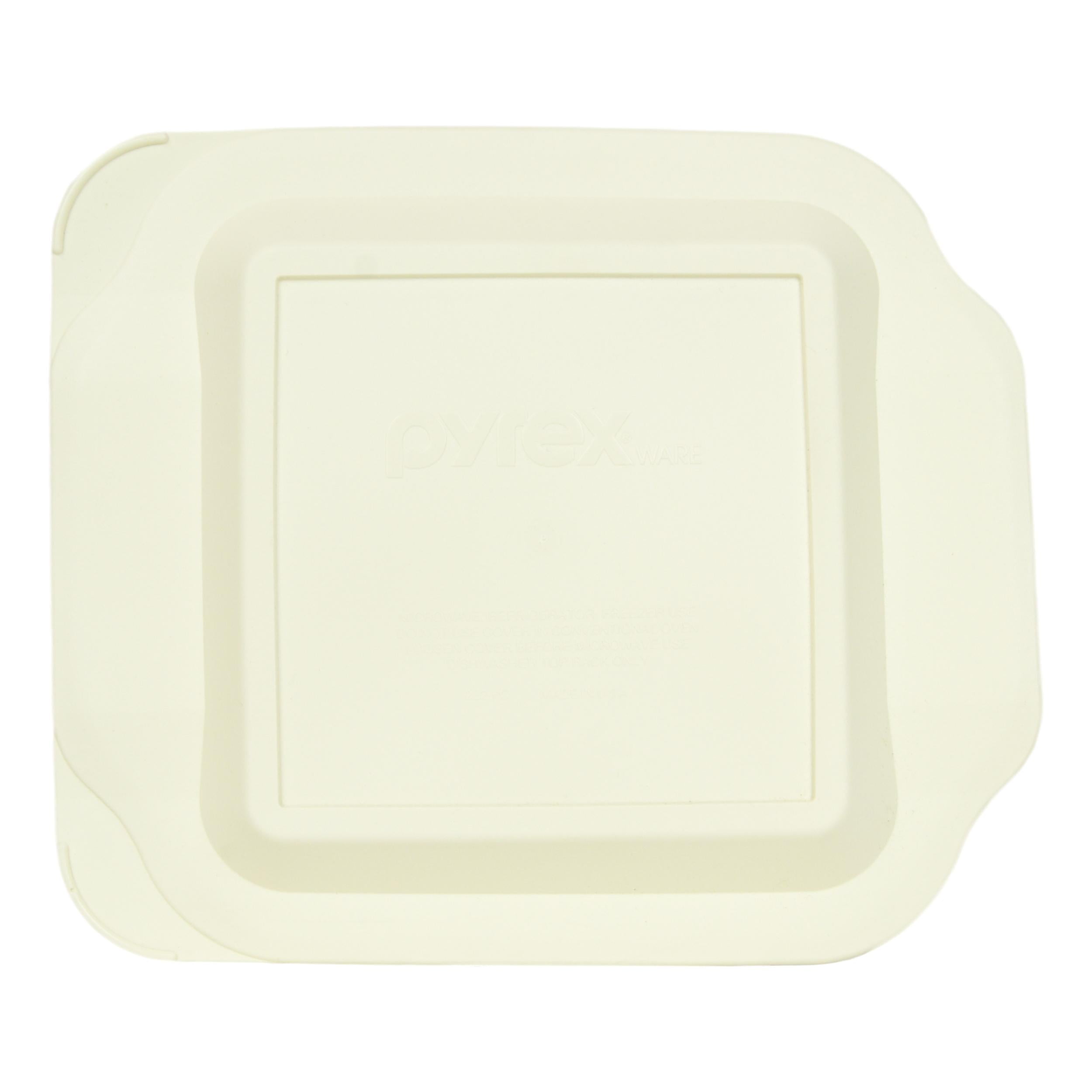 Pyrex 222-PC Square Cream Plastic Storage Replacement Lid Cover ...
