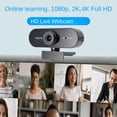 1080P Full HD Webcam, Plug-and-Play Computer Camera with Built-in Mic ...