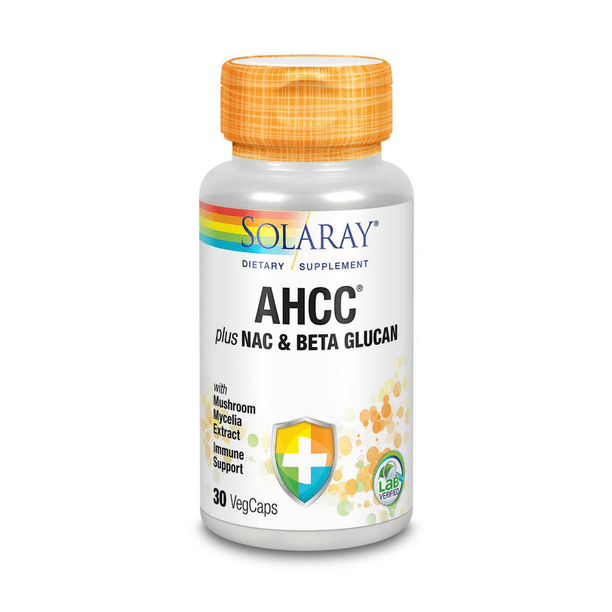 Solaray AHCC + NAC & Beta Glucan, Veg Cap (Btl-Plastic) | 30ct ...