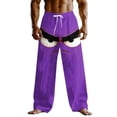 Ceisia Men's Fun Cartoon Annoyed Face Print Loose Casual Pants with ...