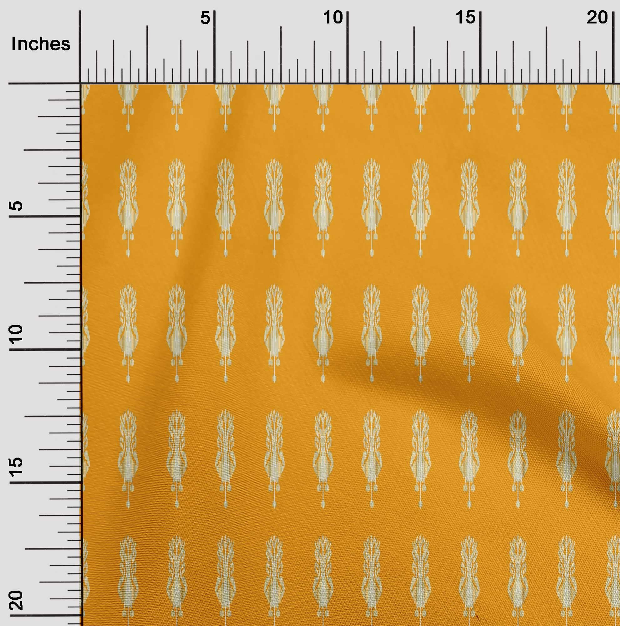oneOone Silk Tabby Fabric Ethnic Ikat Print Fabric By Yard 42 Inch Wide ...