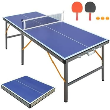 KL KLB Sport 8ft Midsize Table Tennis Table Outdoor Indoor, Foldable ...