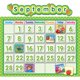 Teacher Created Resources Polka Dot School Calendar Bulletin Board Set ...