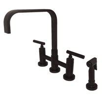 Kingston Brass Gs828.Dl Concord 1.8 GPM Widespread Bridge Pull Down Kitchen Faucet - - Walmart.com