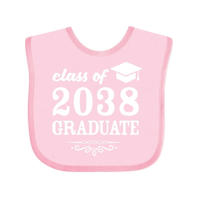 Inktastic Class of 2038 Graduate with Graduation Cap Infant Bib Unisex ...