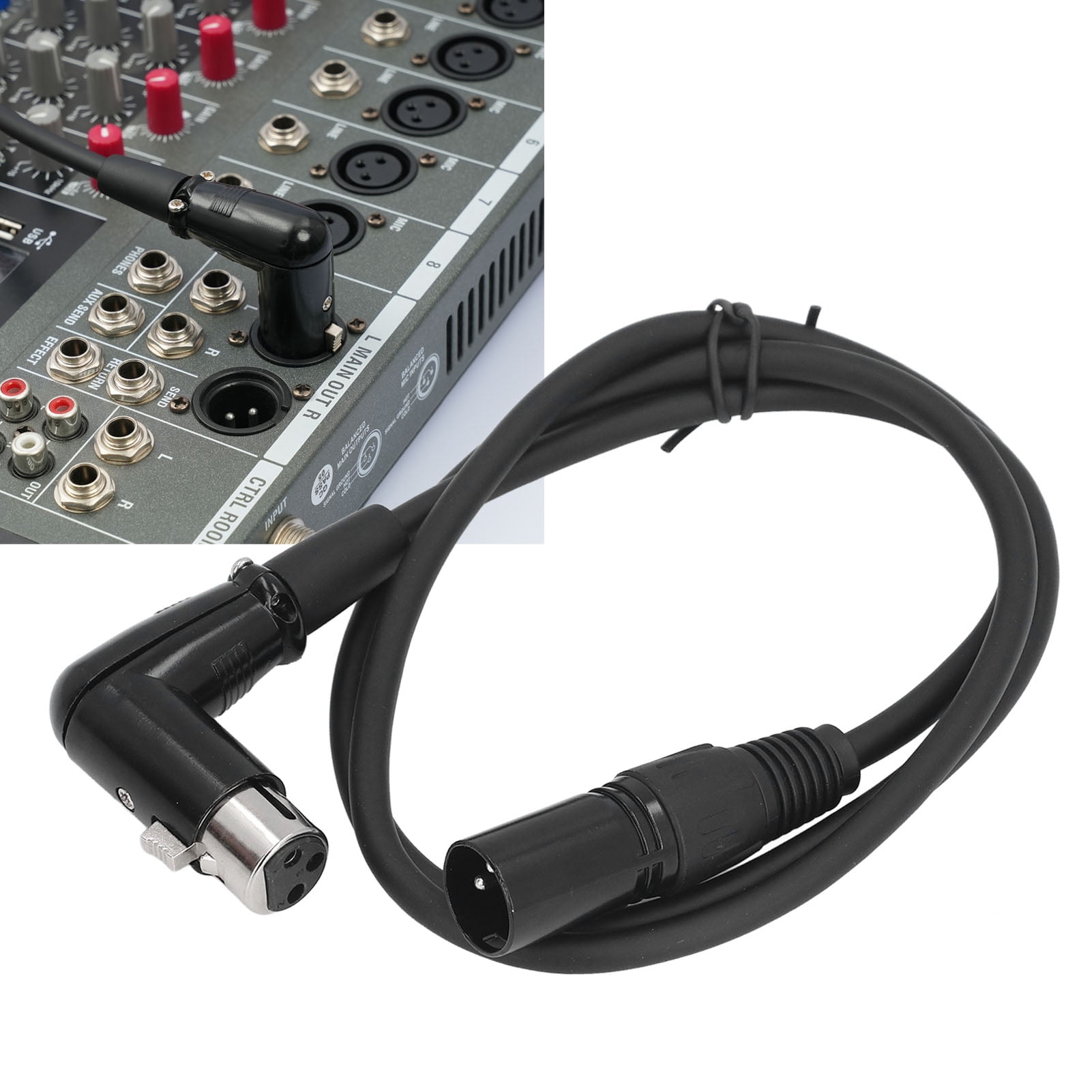 XLR Audible Cable, Easy Connection Noise Reduction Straight To Elbow ...