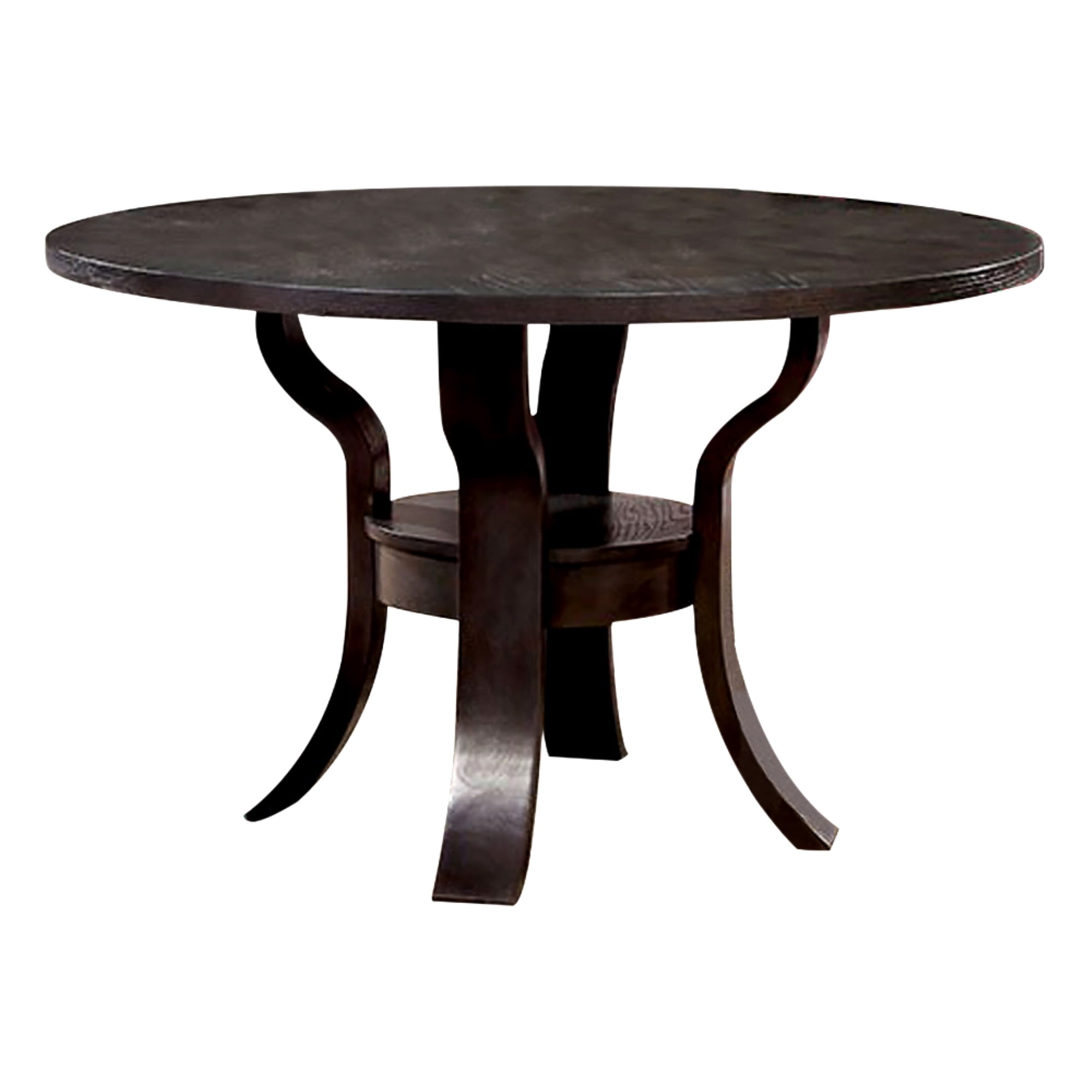Gisela Transitional Round Dining Table, Brown - Walmart.com